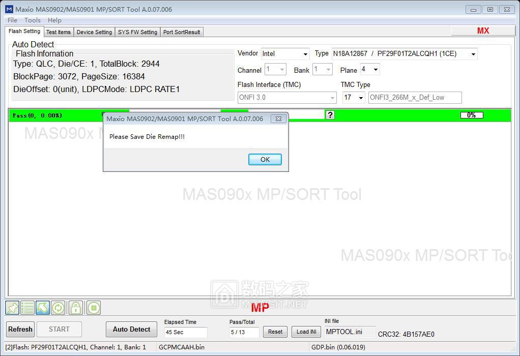 主控MAS0902A-B2C求救，就是开不成功！Sorting Result Fail - SSD存储技术 数码之家